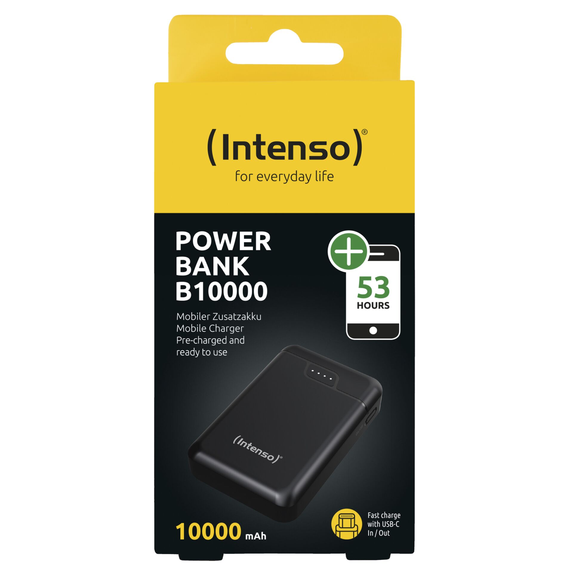 Intenso Powerbank B10000 black 12W inkl. USB-A to Type-C | 213105