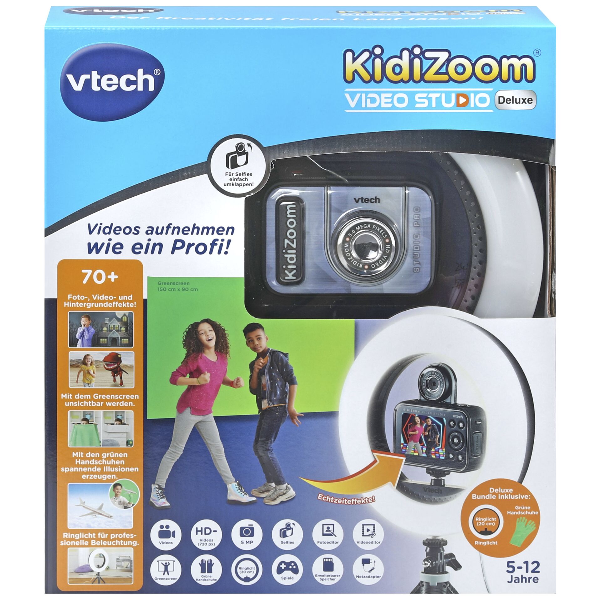 VTech Kidizoom Video Studio HD Deluxe Bundle inkl. Ringlicht | 821550